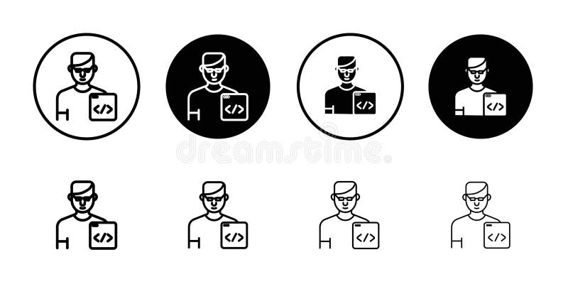 Programmer Icon Outline Vector for Web Ui Stock Vector - Illustration ... Programmer Icon Outline Vector for Web Ui Stock Vector - Illustration ...
