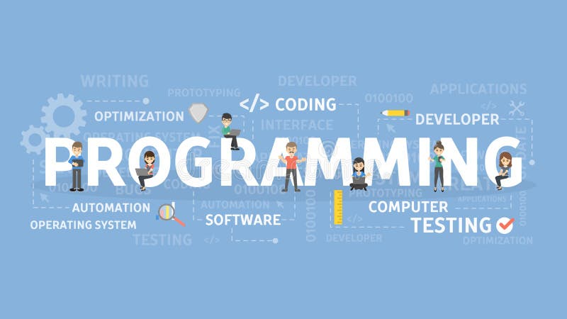 Programmer Concept Illustration. Stock Vector - Illustration of ...