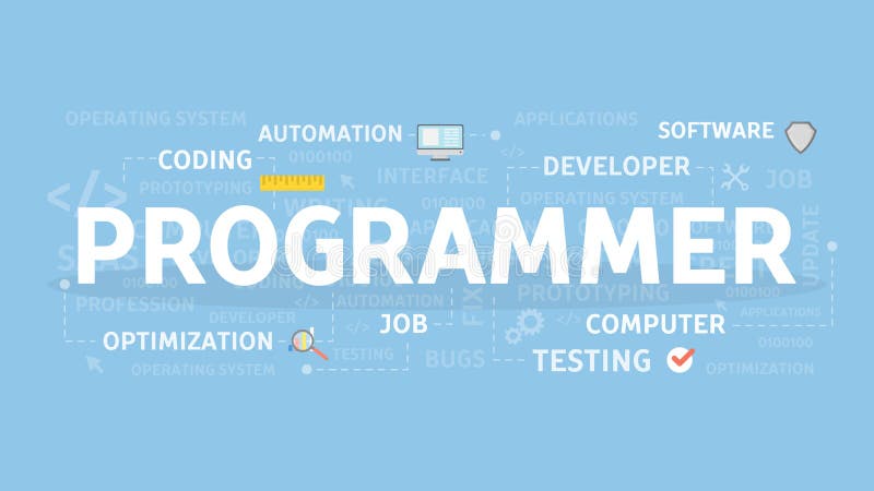 Programmer Concept Illustration. Stock Vector - Illustration of ...