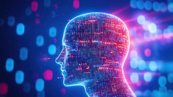 Programmer Immersed In A Digital World Analyzing A Stream Integration Binary Code Projected Of