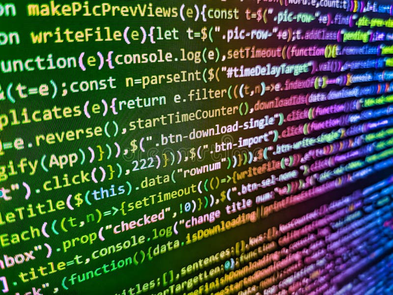 Real Css Code Developing Screen Html Website Structure Coding Programmer Abstract Background