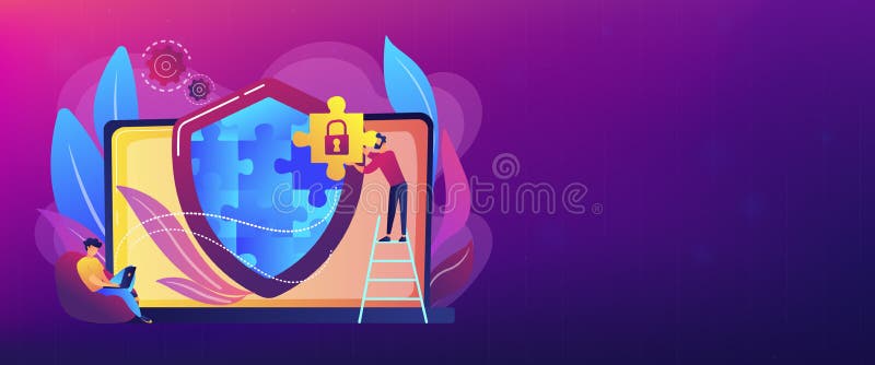 Banner Firewall Concept Vector Illustration Stock Illustration ...