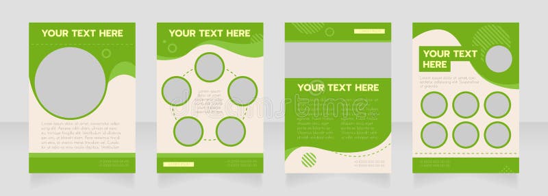 Programmer Job Green Wavy Blank Brochure Layout Design Stock Vector ...