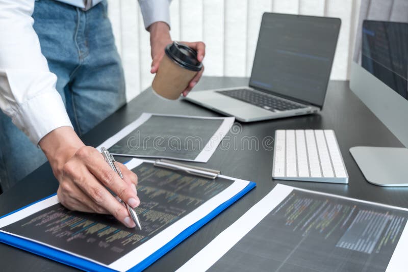 Programmer, Man Working with Computer Programming, Professional Development, and Coding ...