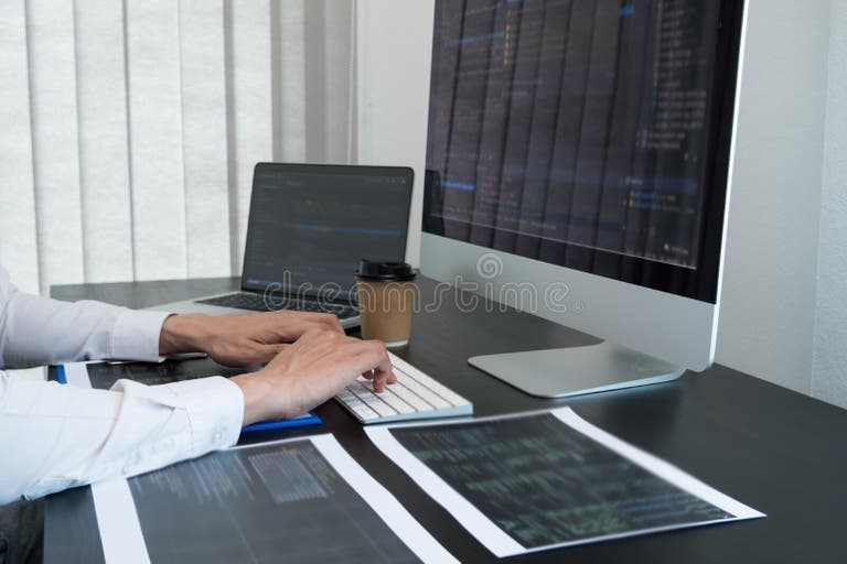 Programmer, Man Working with Computer Programming, Professional ...