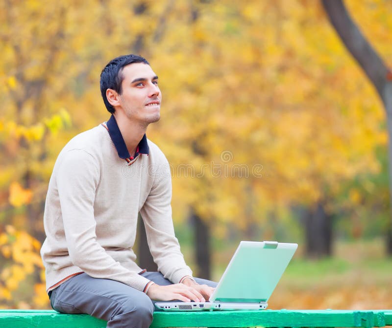 Programmer with notebook stock photo. Image of nature - 34438794