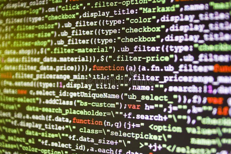 Programmer Occupation Job. Digital Technology on Display. Coding Script ...