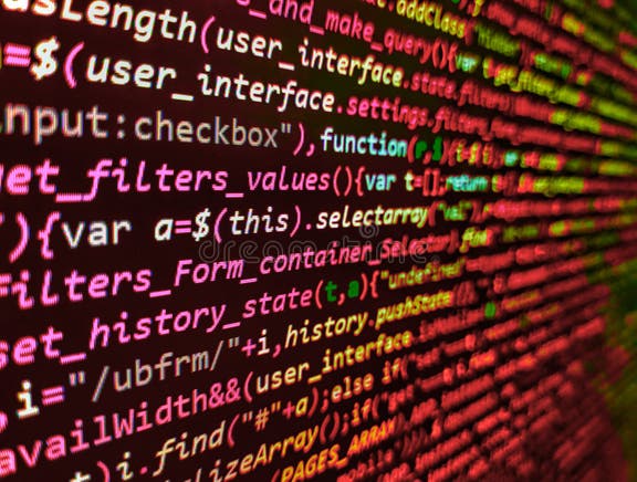 Programmer Occupation. Programming of Internet Website. Letters, Chars, and Digits. HTML Code on ...