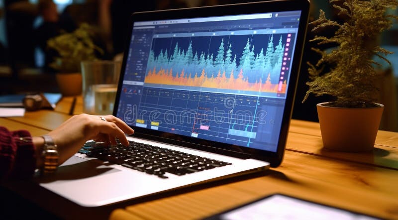 Programmer Is Programming On The Computer Keyboard Person Typing On A Laptop Stock Illustration