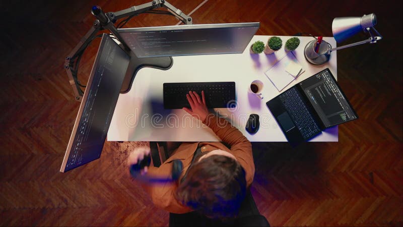 Programmer Removing Headphones To Better Concentrate on Difficult it ...