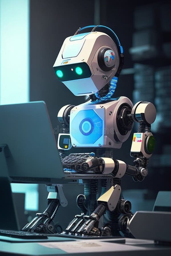 A Programmer Robot while Try To Design Machine, Generative AI Stock ...