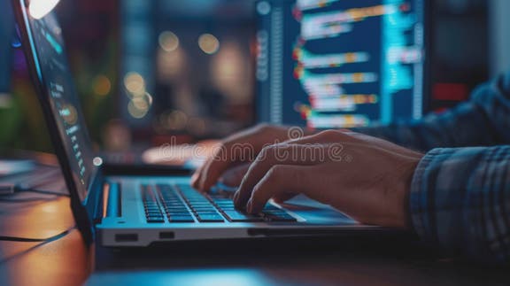 The Programmer S Late Night Coding. AI Generated Stock Photo - Image of hacker, computer: 373250256