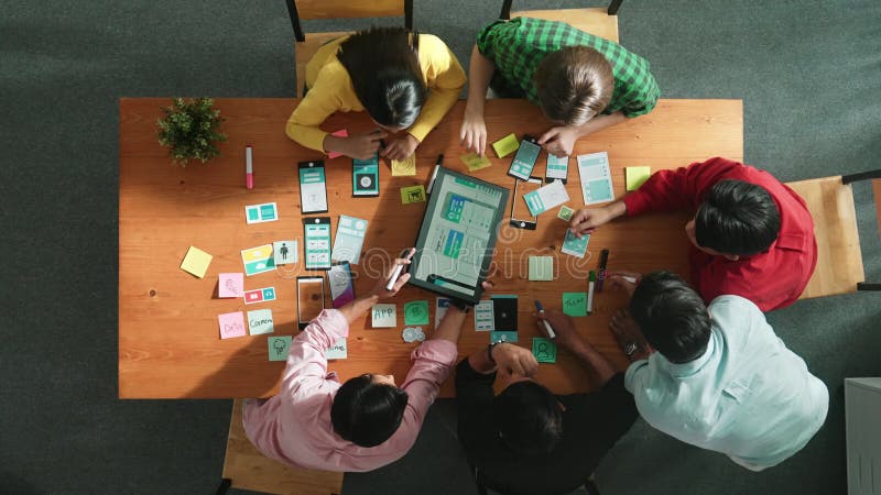 Programmer Sharing Ux Ui Design Idea With Developer At Meeting