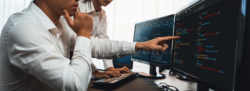 Programmer and Software Engineer Working in Tech Develop Company ...