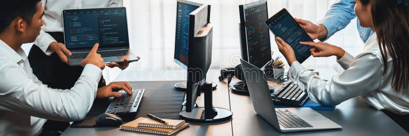 Programmer and Software Engineer Working in Tech Develop Company ...