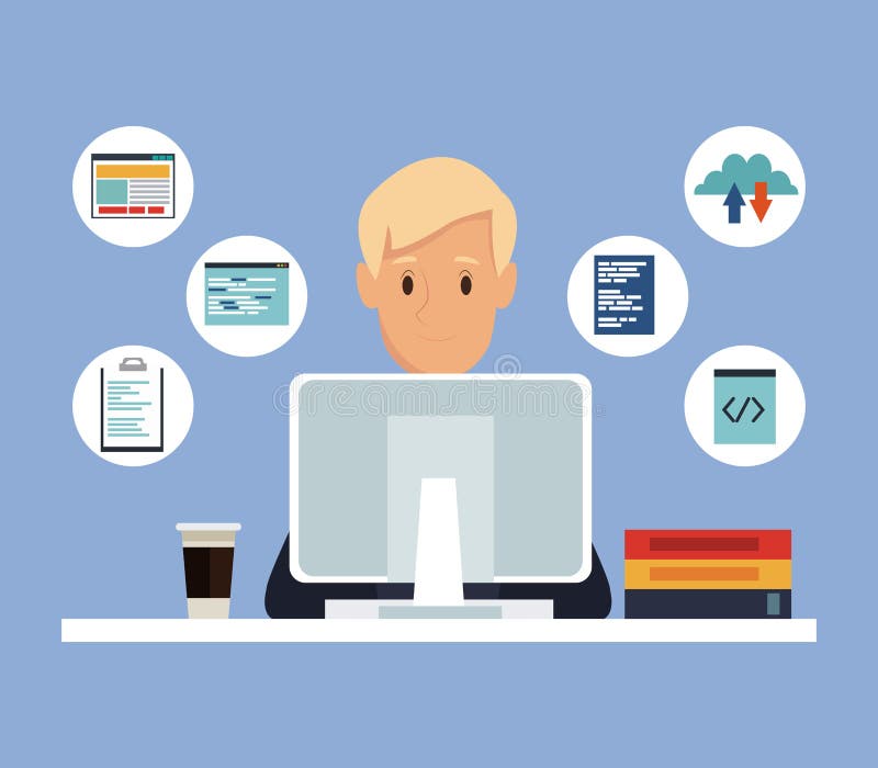 Software Developer Symbols Stock Illustrations – 450 Software Developer ...