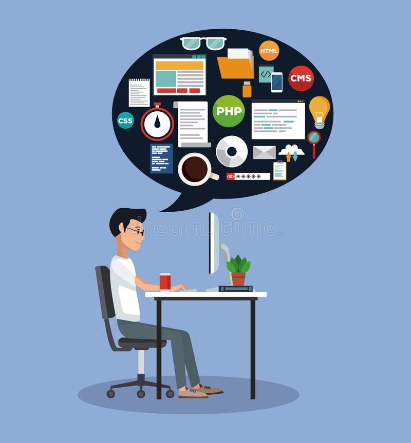 Software Developer Symbols Stock Illustrations – 450 Software Developer ...