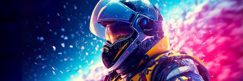 Programmer in a Space-age Suit, Symbolizing the Future of Coding in ...