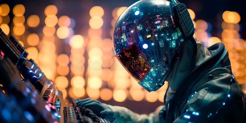 Programmer In A Space Age Suit Symbolizing The Future Of Coding In 8373