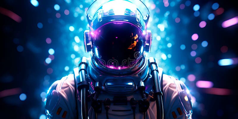 Programmer in a Space-age Suit, Symbolizing the Future of Coding in ...