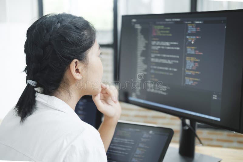 It Programmer Starts Working On Desktop Computer Stock Image Image Of Work Program 298019889