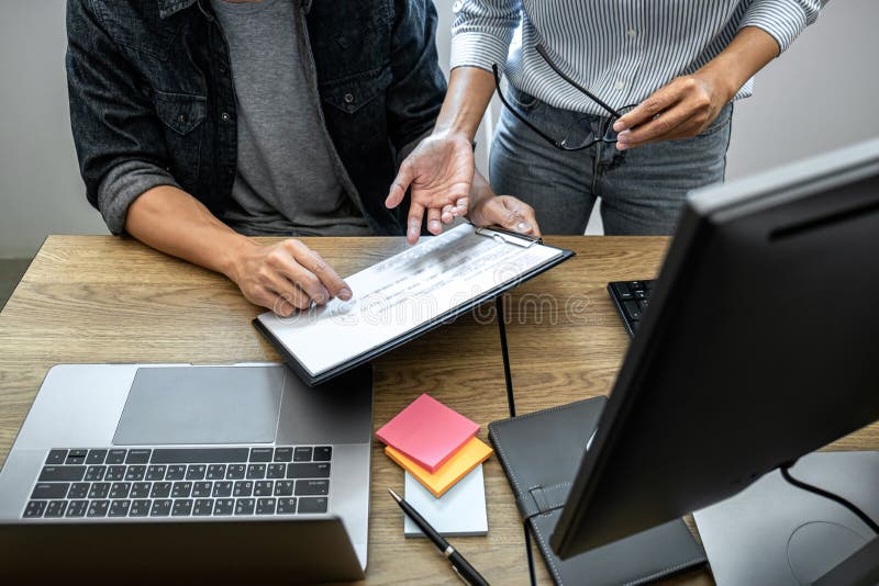 Programmer Team of Developing Programming and Website Working in a ...