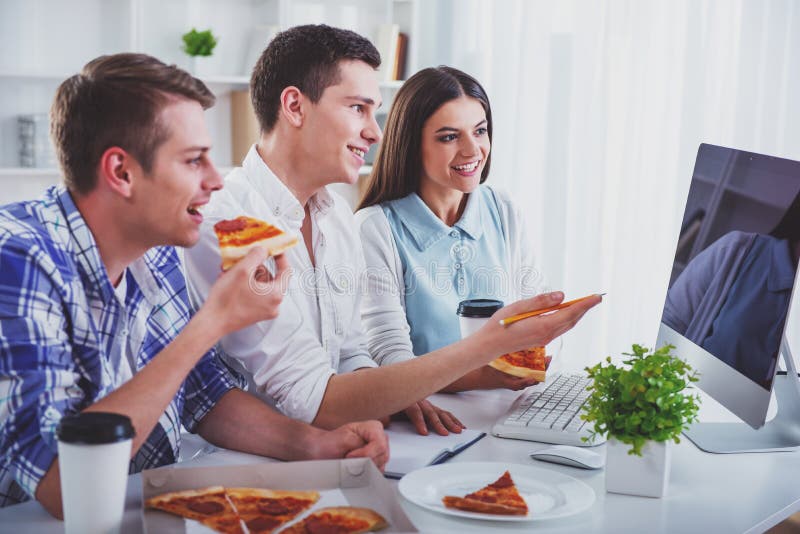 Programmer team stock image. Image of cheerful, looking - 237158665