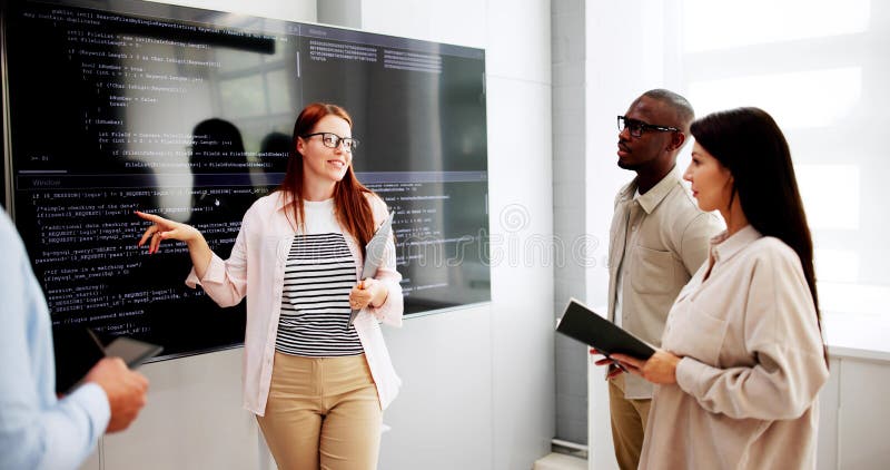 Programmer team stock photo. Image of female, person - 237158604