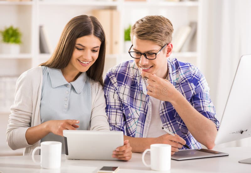 Programmer team stock image. Image of female, adult - 237158647