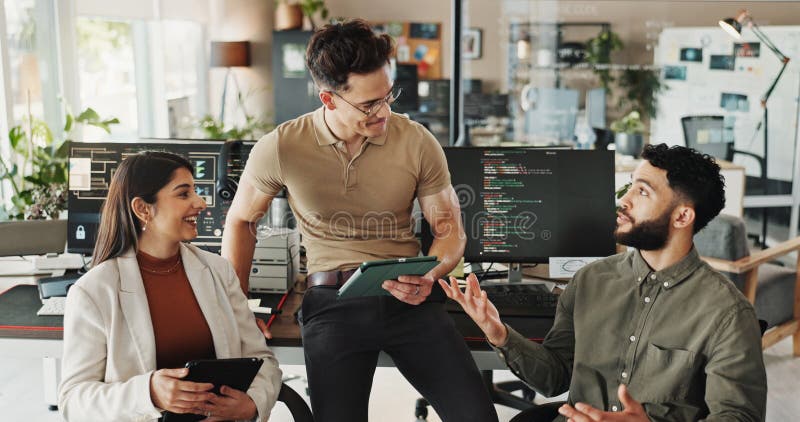 Programmer, Teamwork and Research with Business People in Office for ...