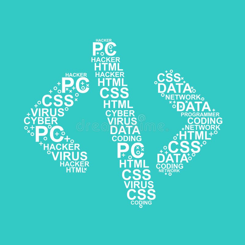 Programmer Text Typography Illustration. Stock Vector - Illustration of ...