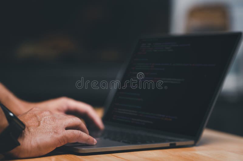 Programmer Typing Keyboard Laptop To Write Script Code Compiler Encode Debug Developer 2806