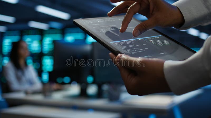 Programmer Using Device in Data Center, Close Up Stock Photo - Image of ... Programmer Using Device in Data Center, Close Up Stock Photo - Image of ...