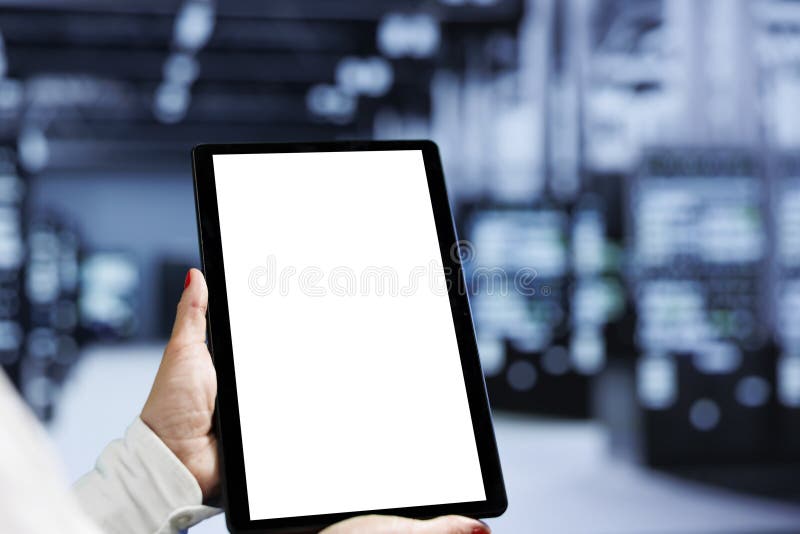 Programmer Using Tablet In Data Center Stock Image Image Of Technical Security 302387285