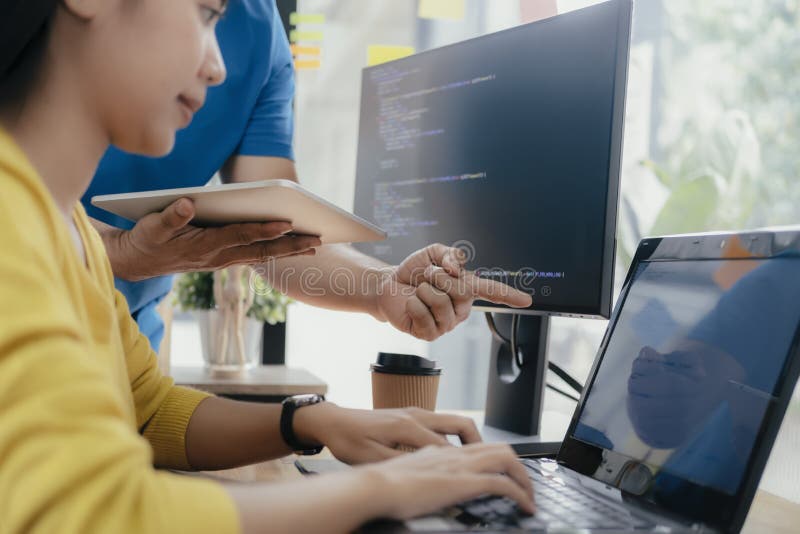 UX UI and Programming Development Technology. Stock Image - Image of computer, code: 243498011