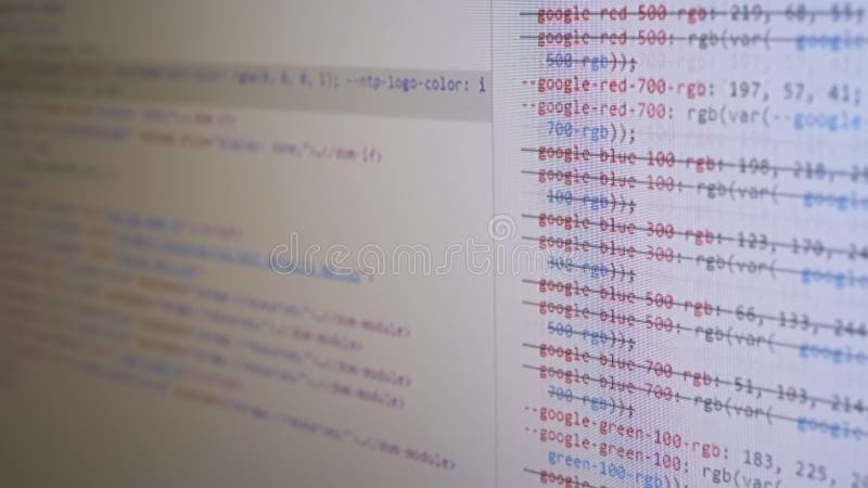 Programmer Views The Html Code Of The Page On A Screen Of A Computer Monitor 4k Stock Footage