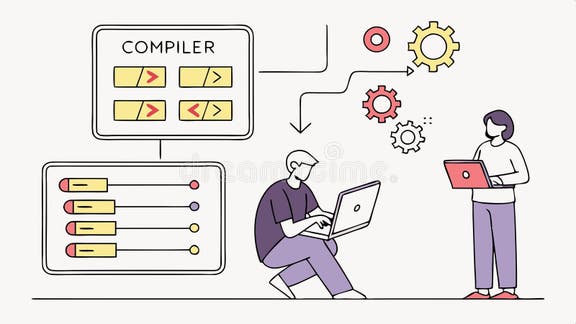 Programmer at Work, Coding and Software Development Vector Design Generative AI Stock Vector ...