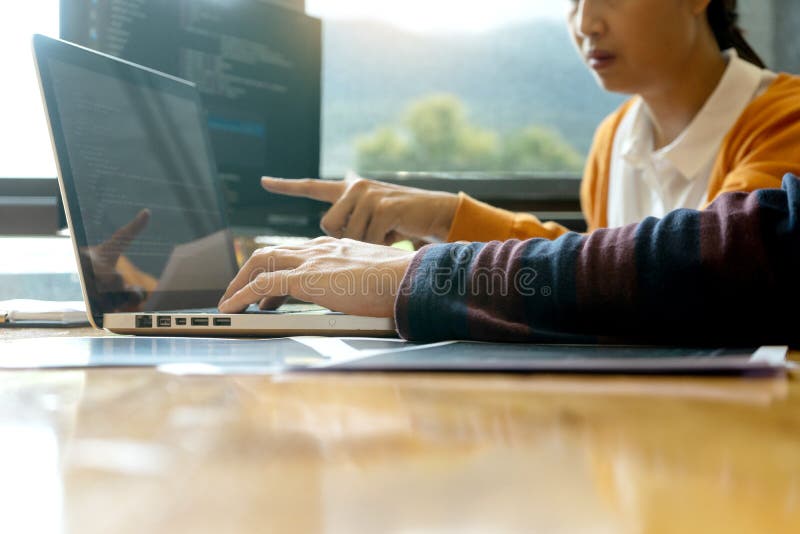 Programmer Work with Developing Programming Stock Image - Image of call ...