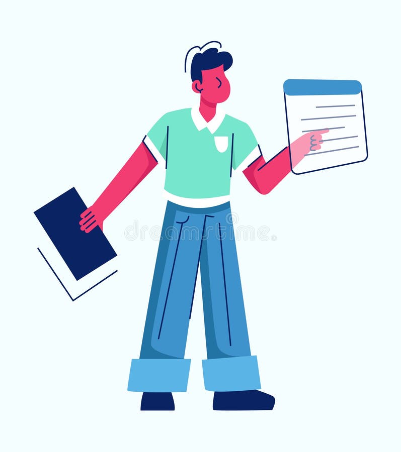 Programmer At Work Process Vector Illustration With Laptop Flat Style Concept Stock Vector