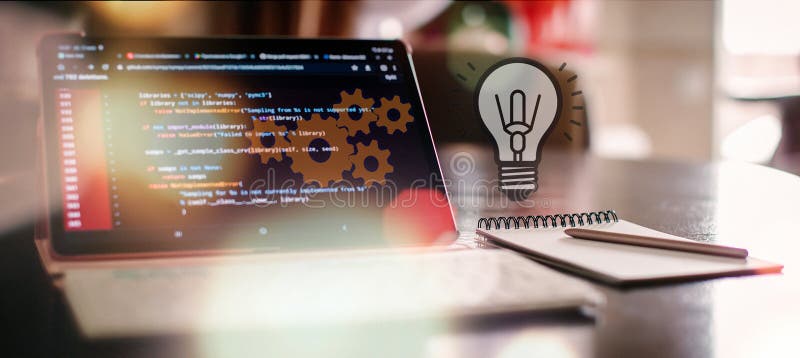 Programmer Working On Computer Code Developer Of Software Applications