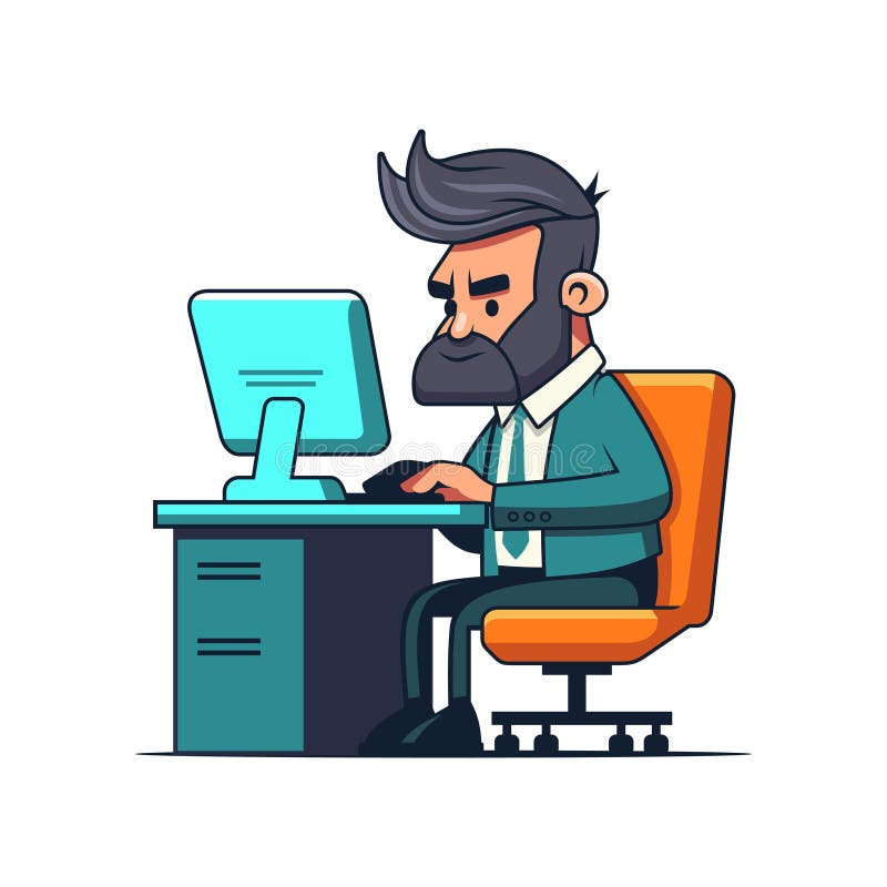 Programmer at Working. Developing and Coding with Task Stock Vector ...