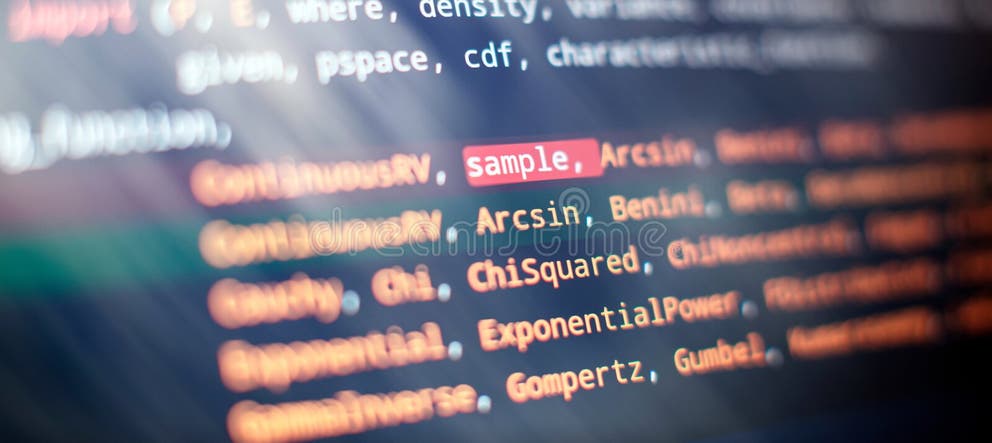 Programmer Working on Javascript Computer Code with Virtual Screen. Programming Code Technology ...
