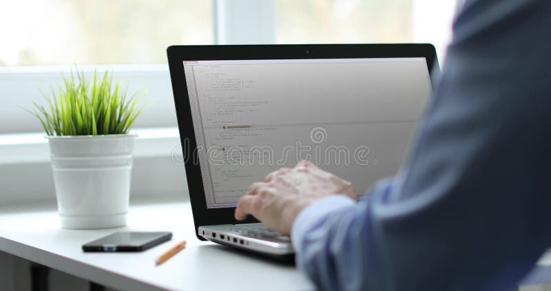 4k Programming Code Running Over Computer Screen Terminal Hacking Loop Animation Stock Video