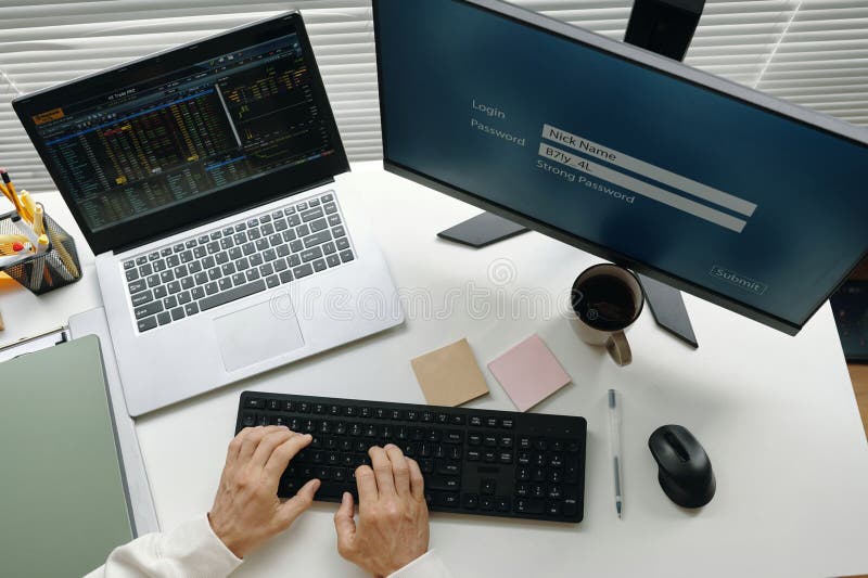 Programmer Working with Metadata on Computer Stock Image - Image of ... Programmer Working with Metadata on Computer Stock Image - Image of ...