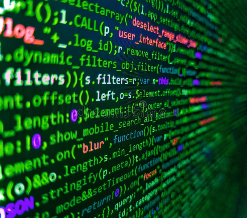 Programmer Working In A Software Develop Company Office Python Programming Developer Code Stock
