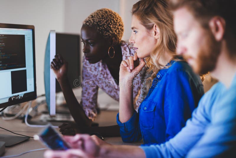 Programmer Working in a Software Developing Company Stock Photo - Image ...