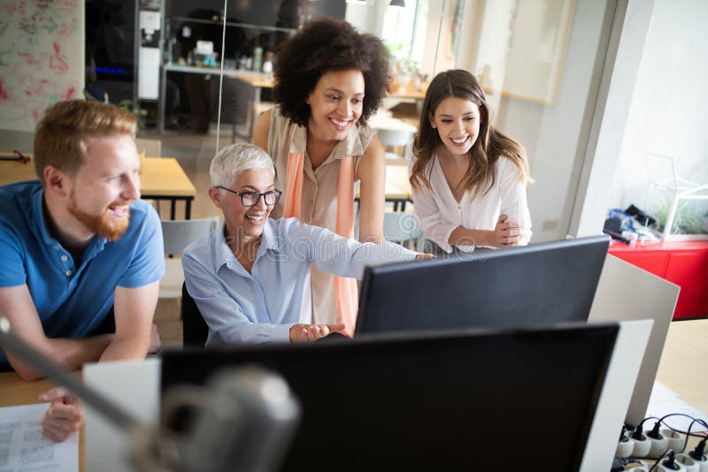 Programmer Working in a Software Developing Company Office Stock Photo ...