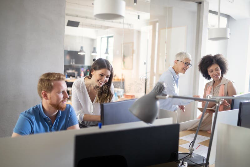 Programmer Working in a Software Developing Company Office Stock Photo ...