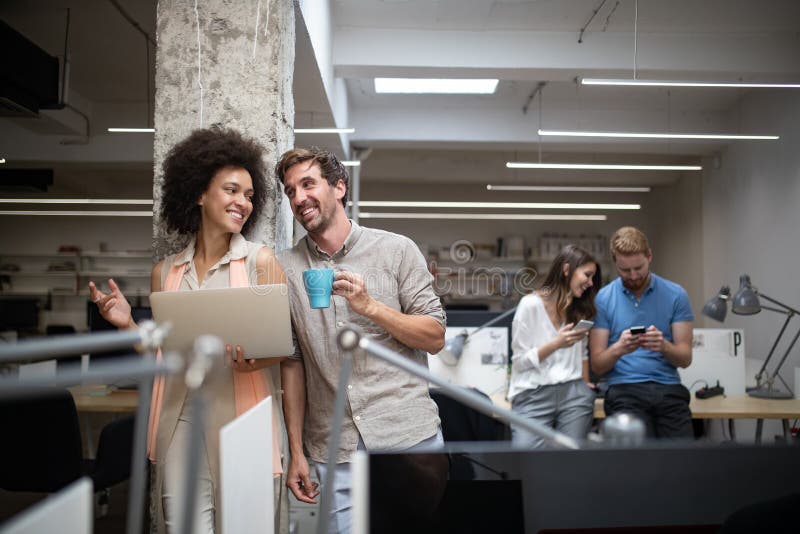 Programmer Working in a Software Developing Company Office Stock Image ...