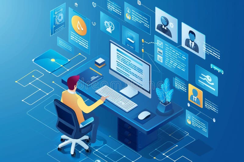 Programmer Working on a Software Development Project Stock Image ...